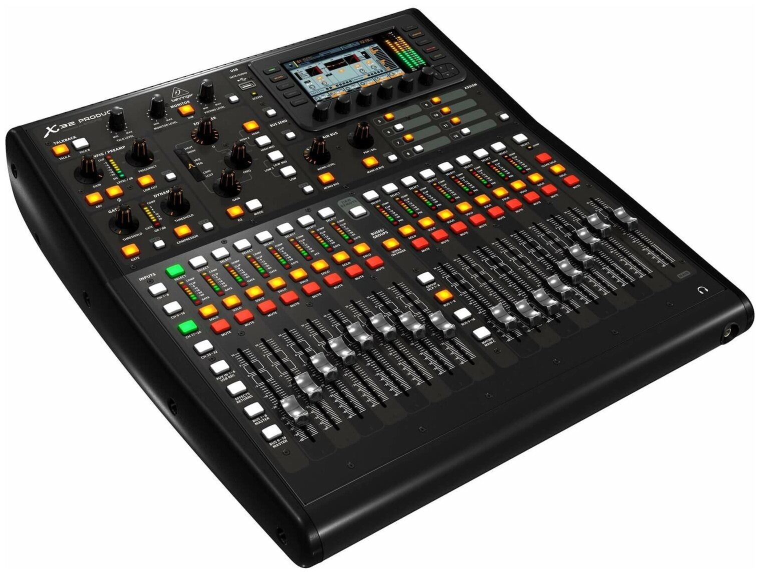 Цифровой микшер Behringer X32 PRODUCER, 32 вх+8 возвратов, 17 фейдеров, 22 аналоговых вх/14 вых, 8FX