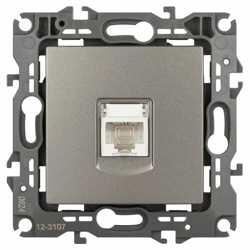 Розетка информационная Эра12 12-3107-16 RJ45 титан Эра Б0065716