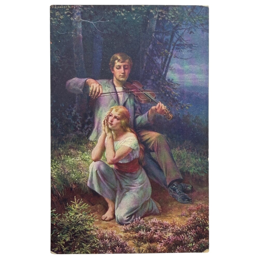 Почтовая открытка "Либшер - Где дом мой?" 1900-1910 гг. Австро-Венгрия