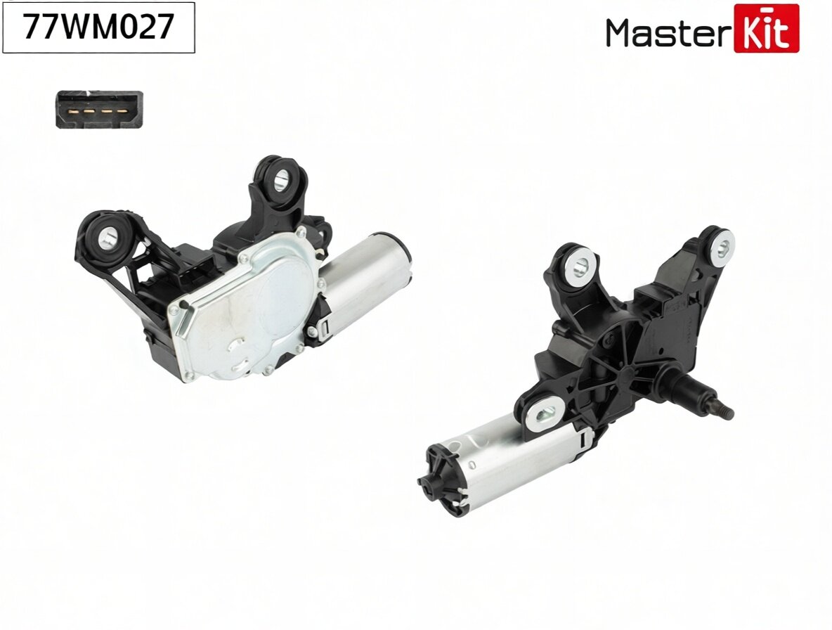 Мотор стеклоочистителя зад. Skoda OCTAVIA I (1U5) 1998 - 2010 77WM027 MasterKit арт. 77WM027