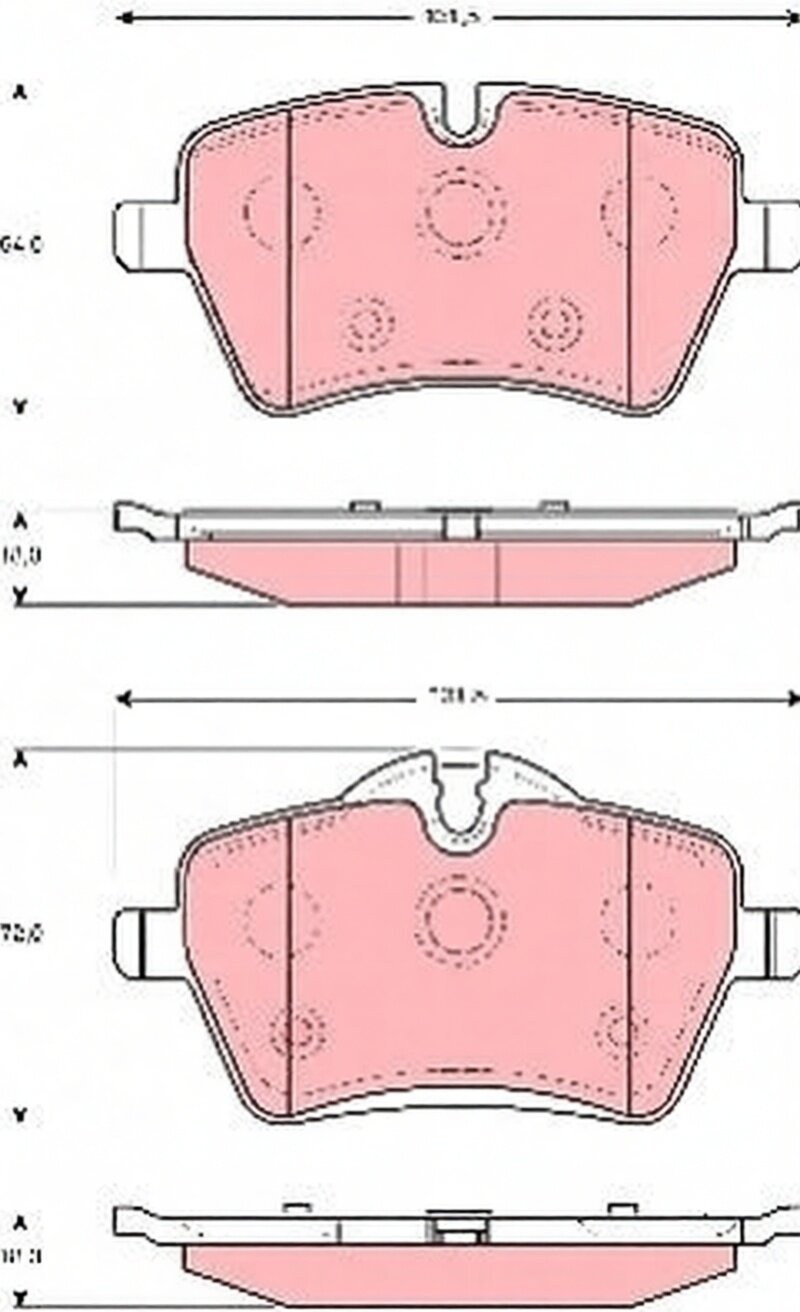 Колодки передние MINI (R50, R60) GDB1712 TRW арт. GDB1712