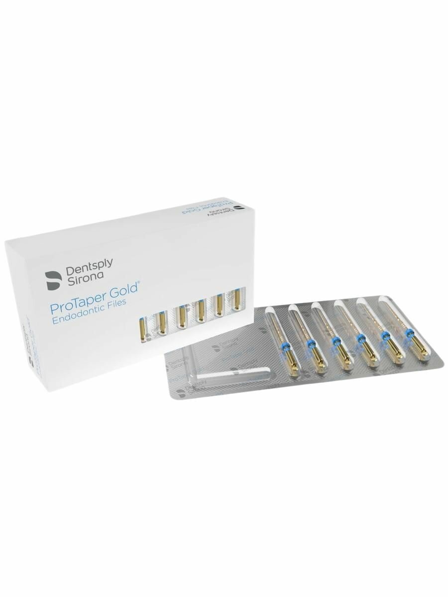 ProTaper GOLD F2 31 мм STER 6 шт- формирующий файл с прогрессирующей конусностью (красные).