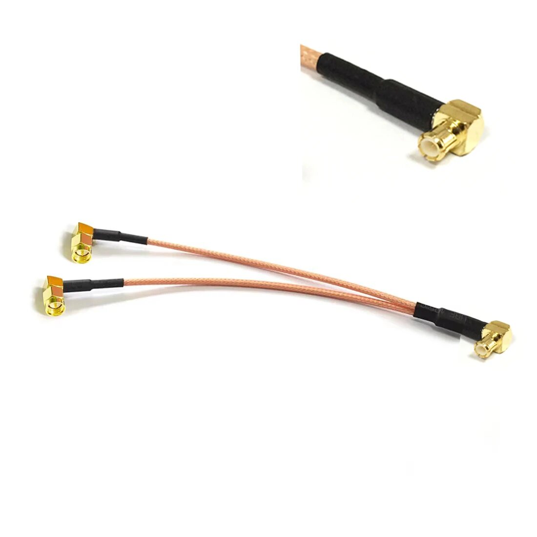 Кабель-разветвитель MCX/MMCX на SMA 90° RG316, 15 см