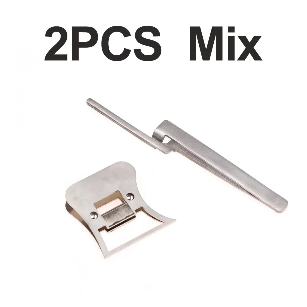 Зажим для завязывания мусок из нержавеющей стали, 2PCS Mix