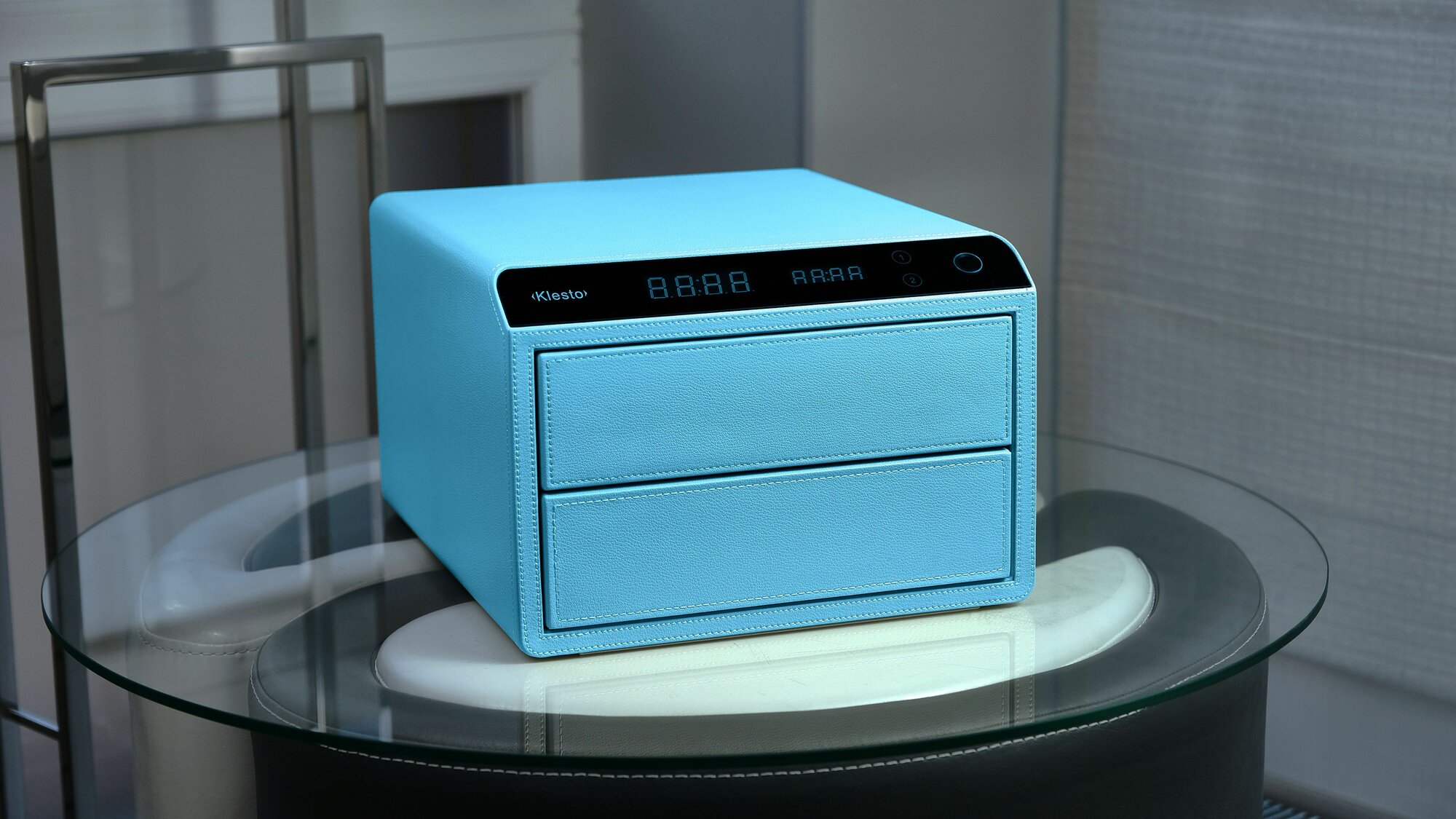 Сейф-шкатулка для украшений Klesto Smart JS2 с биометрическим замком (лазурный голубой)