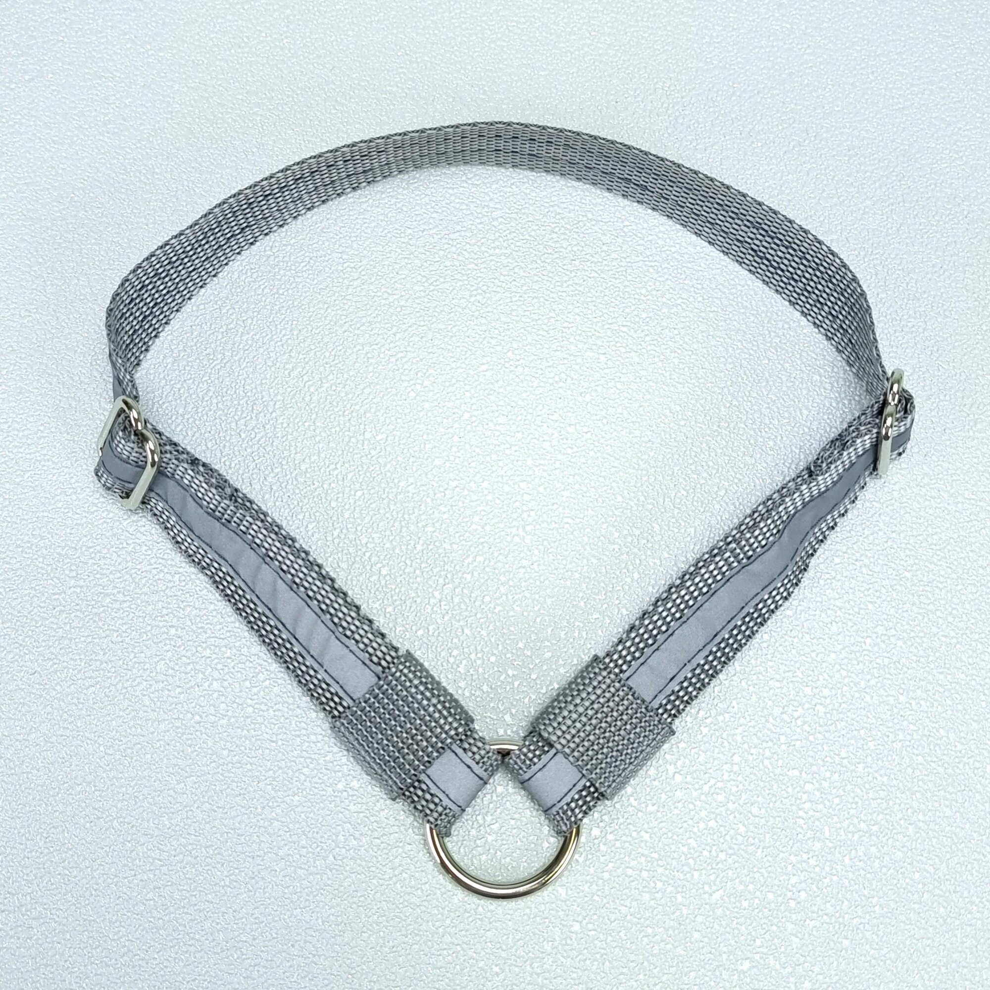 Ошейник шнурок для адресника, CORADOG ID collar, размер S, серый светоотражающий