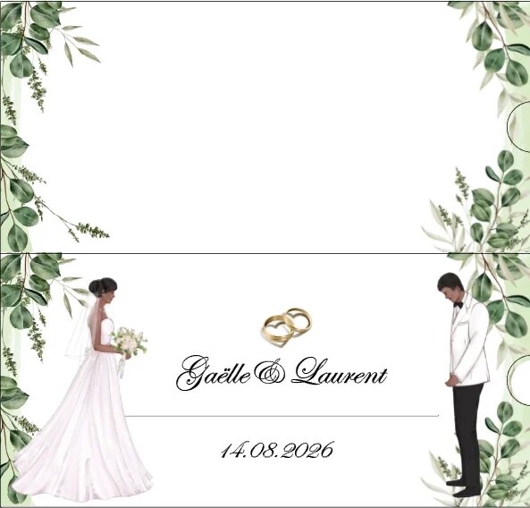Свадебные приглашения "Gaëlle & Laurent" style 7