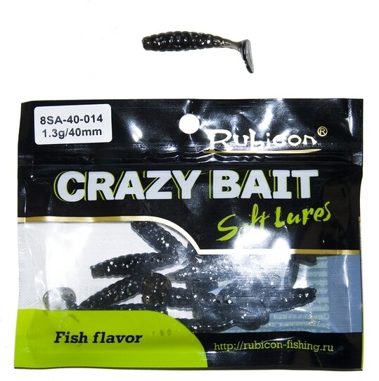 Съедобная силиконовая приманка RUBICON Crazy Bait SA 1.3g, 40mm, цвет 014