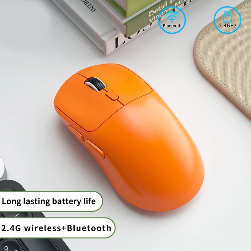 Оранжевая беспроводная мышь DIXSG Bluetooth 2.4GHz