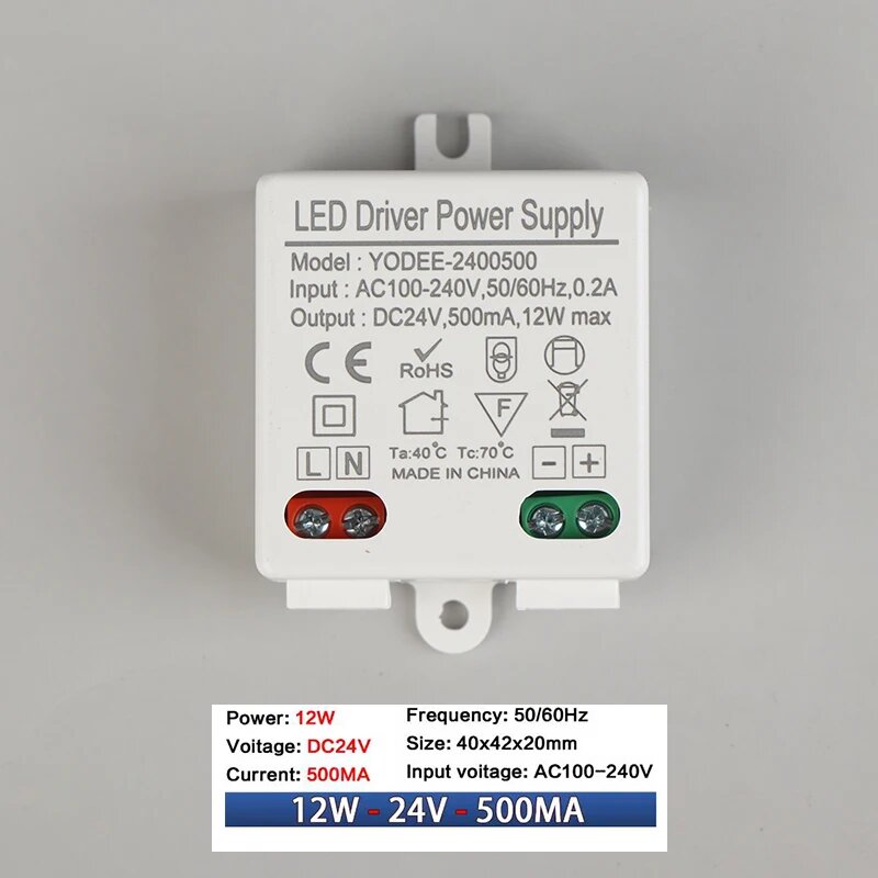 Блок питания LED Driver 24V 12W 500mA