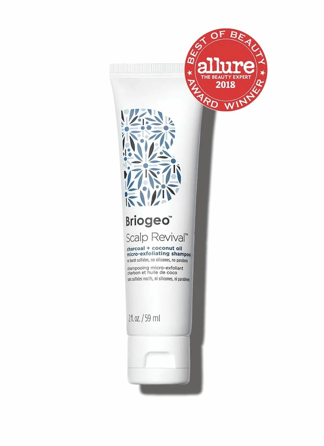 Briogeo Уникальный отшелушивающий шампунь для волос Scalp Revival charcoal+coconut oil micro-exfoliating shampoo 59ml