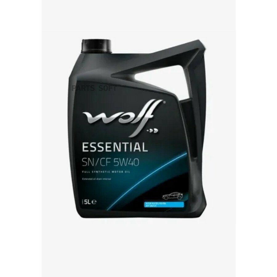 Масло моторное WOLF ESSENTIAL SN/CF 5W40 5L от официального дистрибьютора, WOLF OIL, артикул 1047678