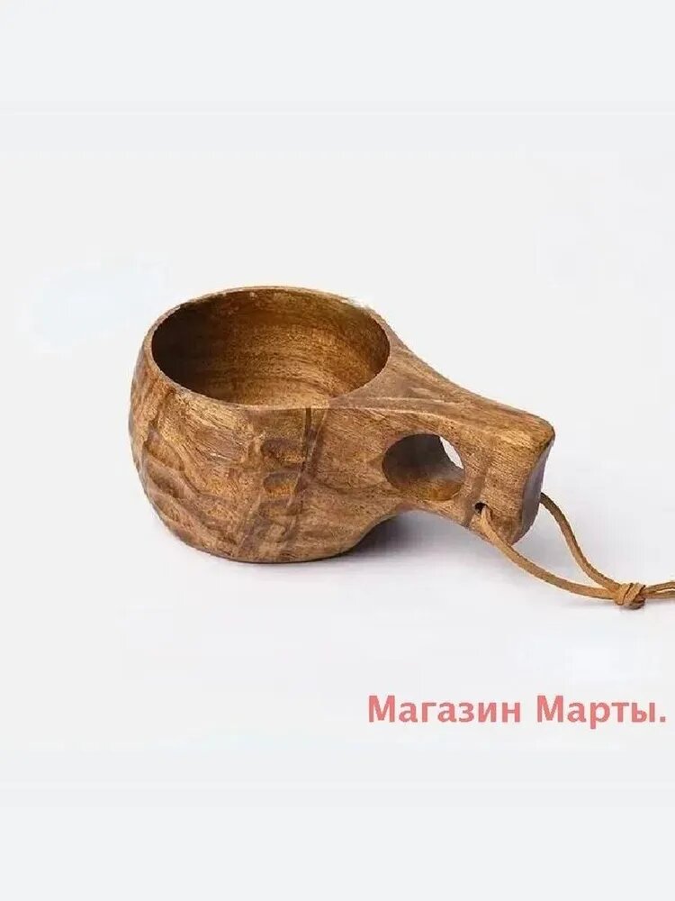 Чашка "1", 240 мл, 1 шт, из дерева, с ручкой, для ликера