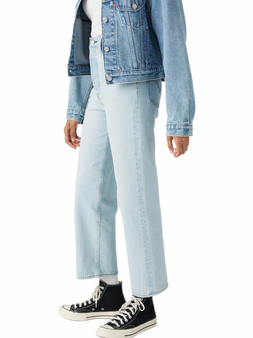Джинсы широкие Women Ribcage Straight Ankle Jeans 