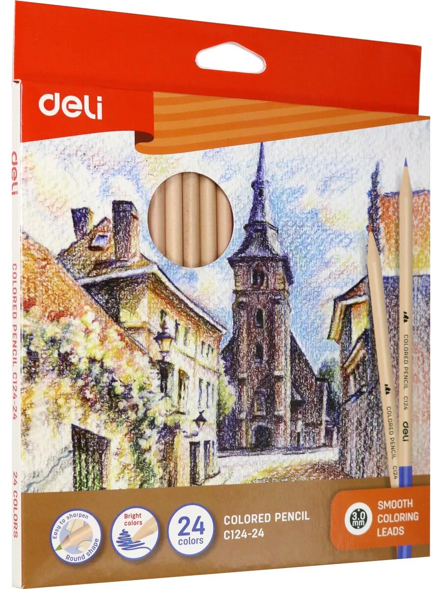 Карандаши цветные, 24 цвета