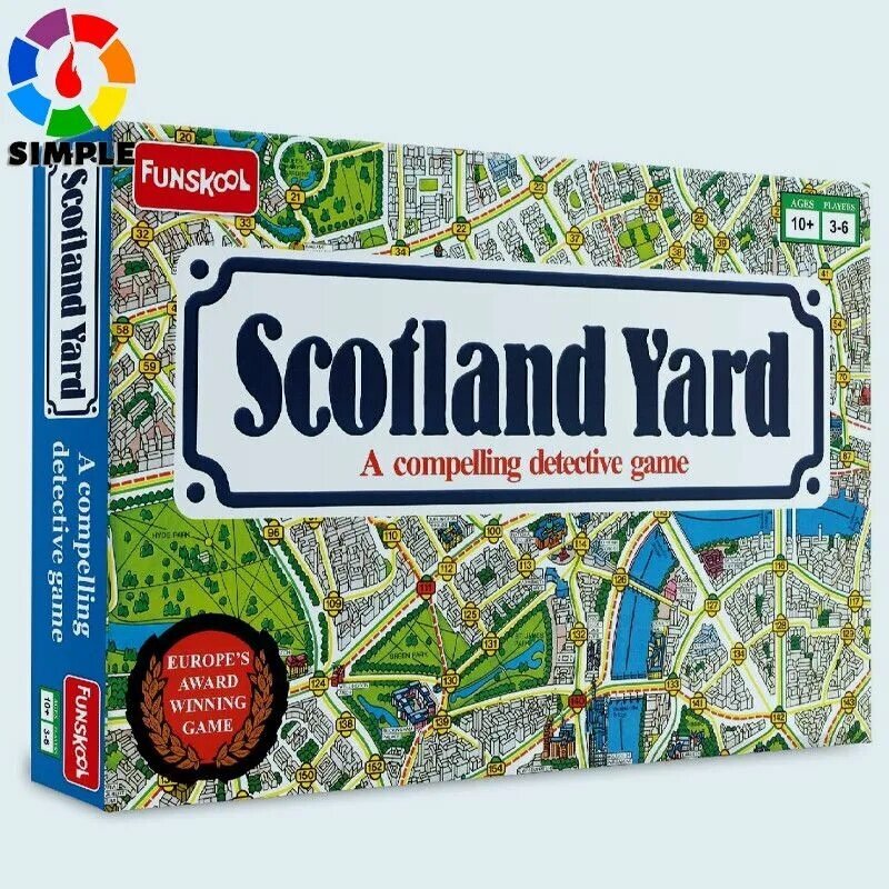 Scotland Yard Board Game (3-6 Players, 10+) Карточная игра Настольная игра