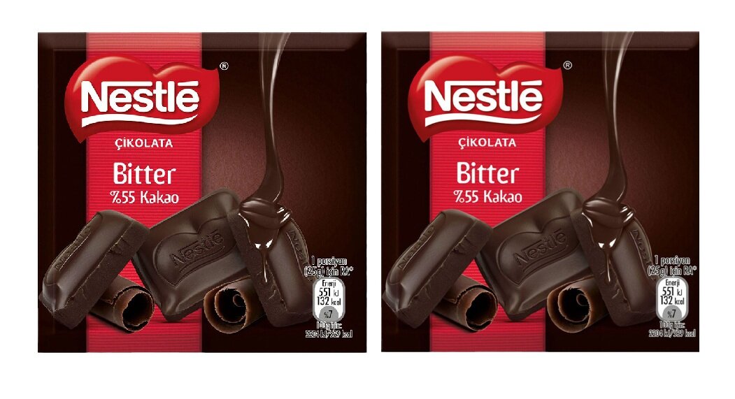 Шоколад тёмный Nestle Cikolata Bitter 55% какао (Турция), 2 шт. по 60 грамм