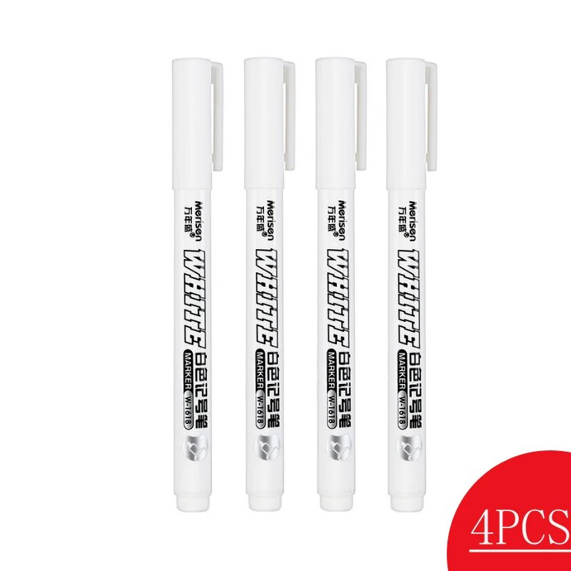 Белый маркер для граффити 1.0 мм White-4pcs