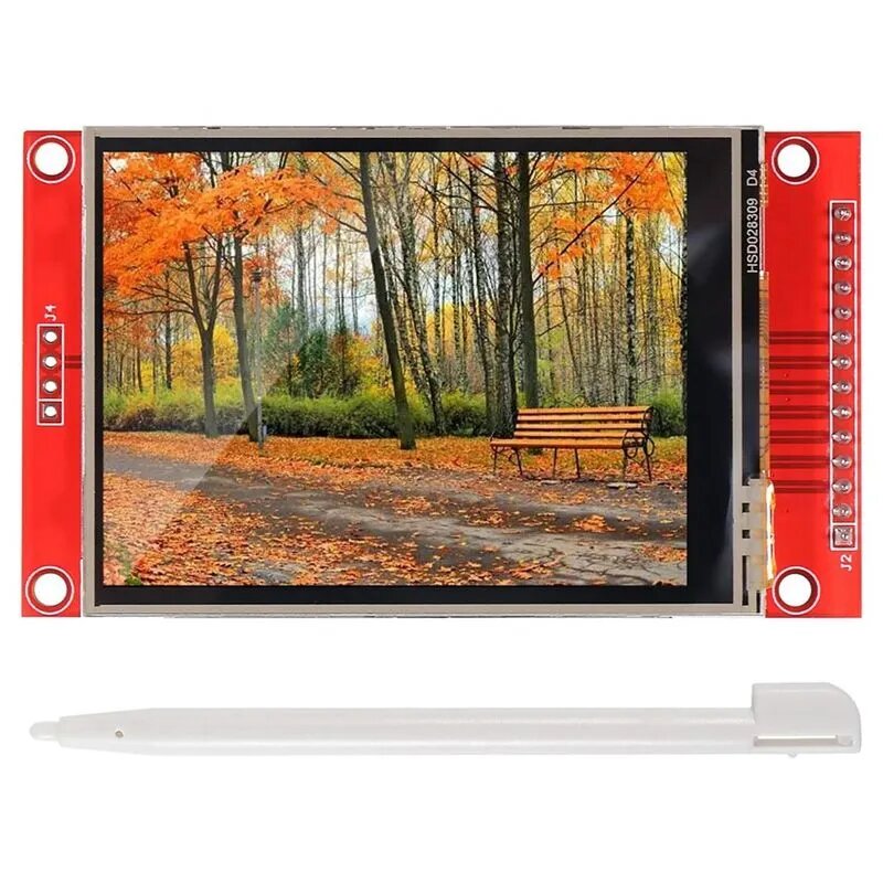 2,8-дюймовый сенсорный TFT LCD-дисплей ILI9341 SPI с разрешением 320x240 и стилусом.