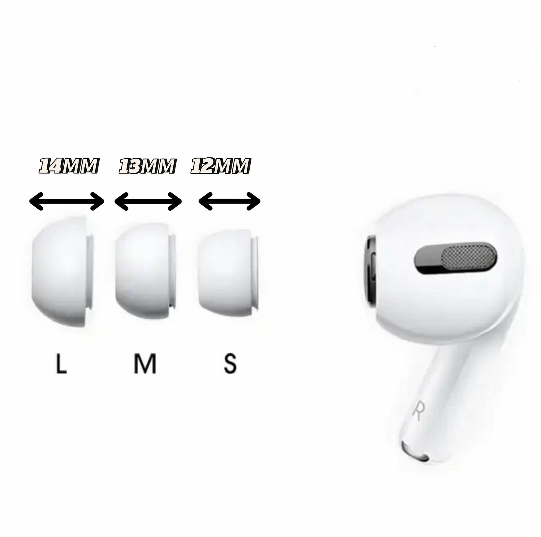 Амбушюры для беспроводных наушников Apple AirPods Pro (комплект 3 размера)