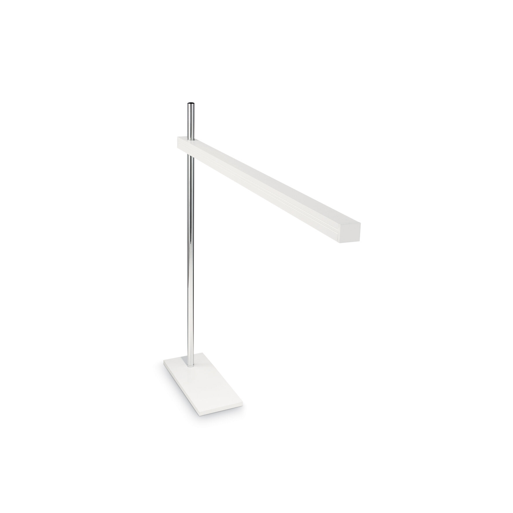 Лампа настольная ideal lux Gru TL 6.3Вт 400Лм 3000К IP20 LED 230В Белый/Хром Металл/Алюминий Выключатель 147642.