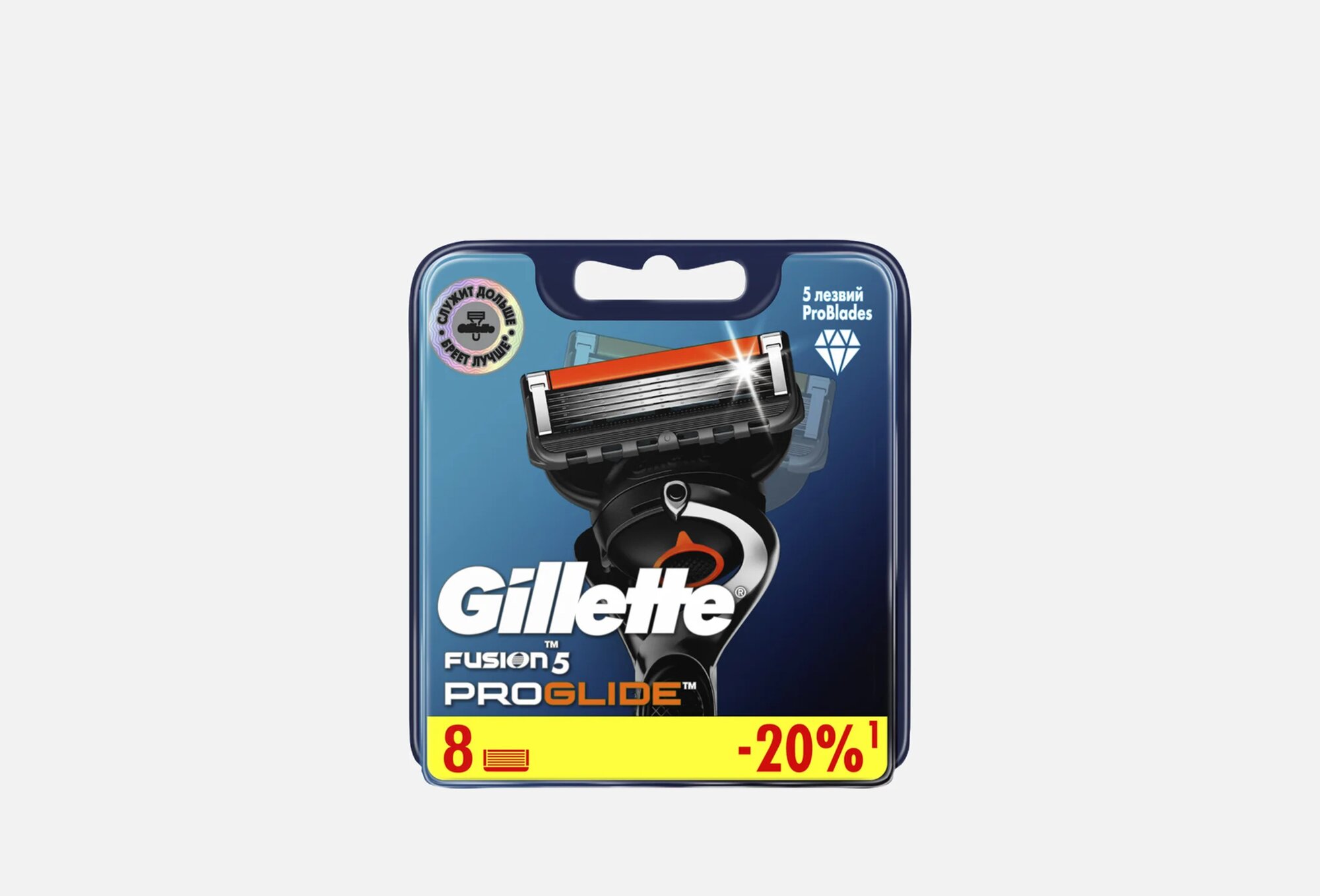 Кассеты для бритвы Gillette "Fusion5 ProGlide", 5 лезвий, 8 штук в упаковке