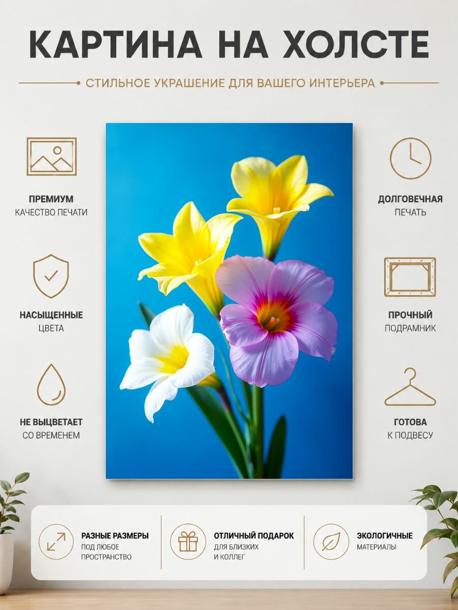 Картина на холсте Цветочный сюжет 30x40 см