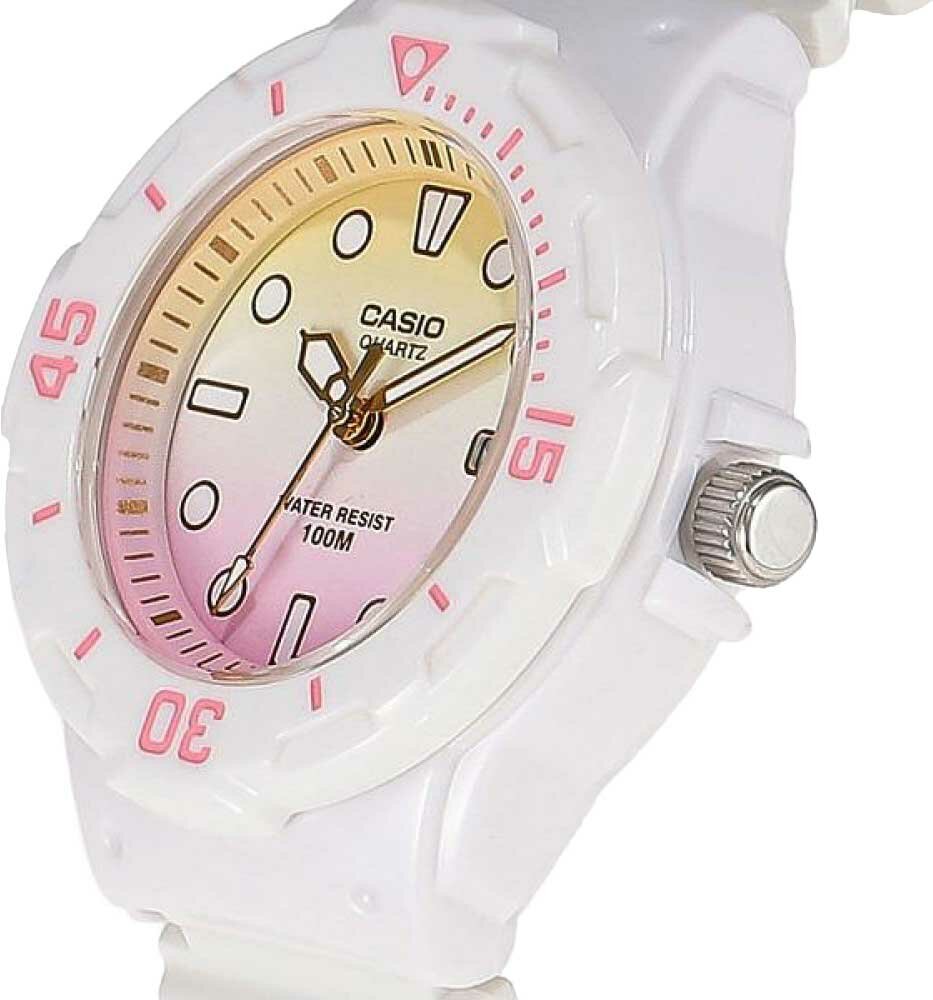 Наручные часы CASIO, белый, розовый, желтый — фото 1