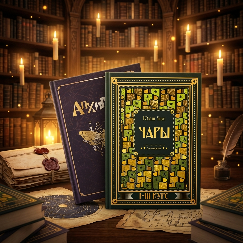 Комплект из 2 книг Гарри Поттера. Алхимия II-III курс и Чары I-III курс. Учебники Хогвартса
