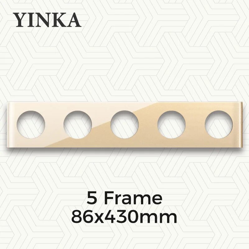 Розетка YINKA из закаленного стекла Бежевый, 5 Frame 86x430mm