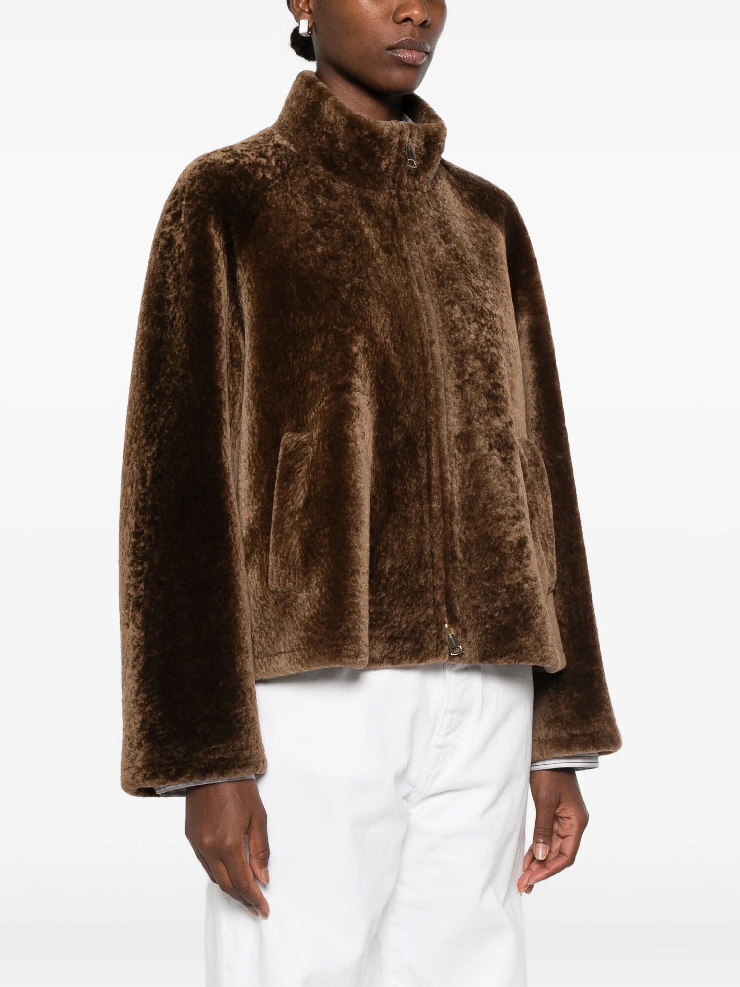 Куртка Manzoni 24 Shearling zip-up jacket, размер 44 — фото 1
