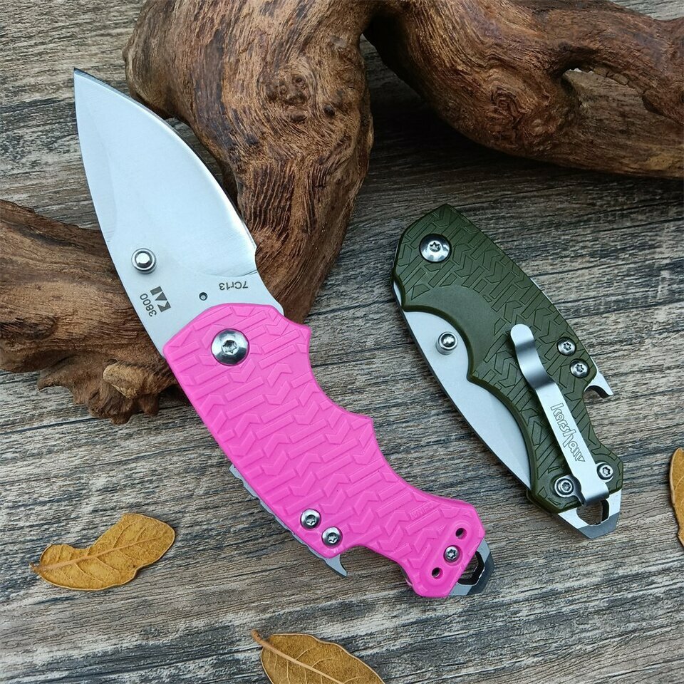 Новый складной нож Kershaw 1660, черный, с клинком из стали 8c13mov с обработкой Stonewashed, рукоять из стали 420, карманный нож для выживания на природе / 3800