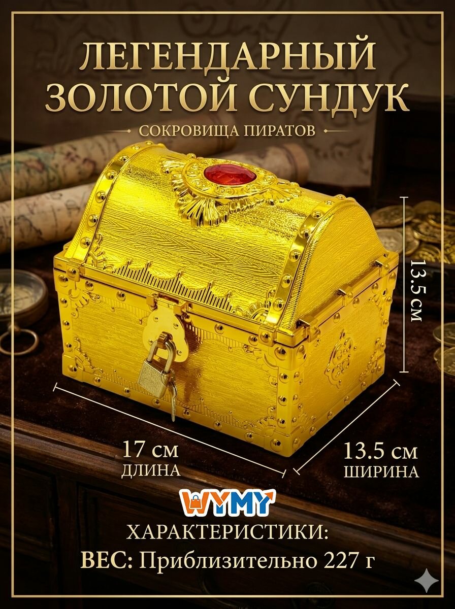 Пиратский сундук с сокровищами