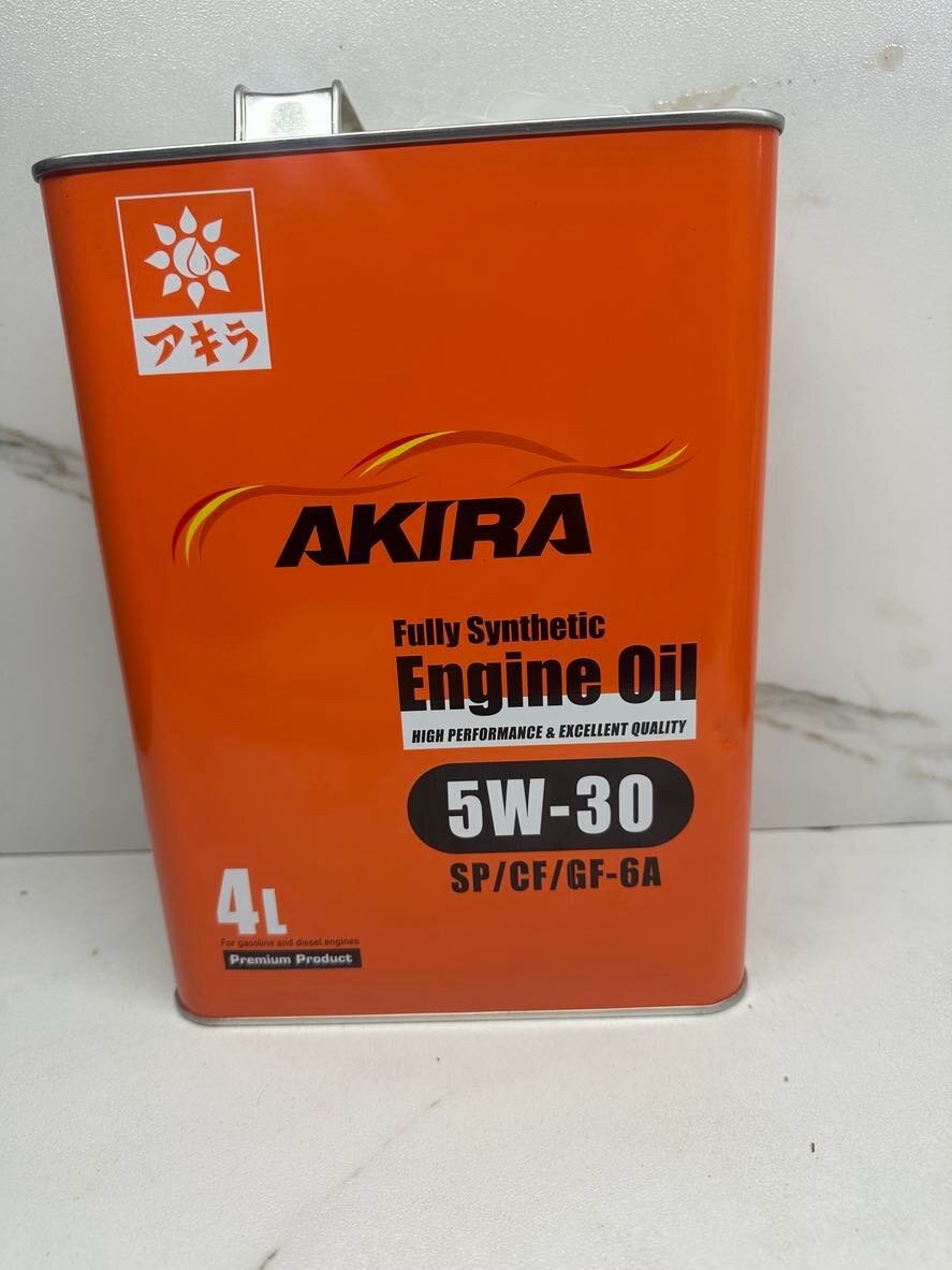 Синтетическое моторное масло AKIRA 5W-30 SP/CF/GF-6A, 4л, арт. A00032238-004