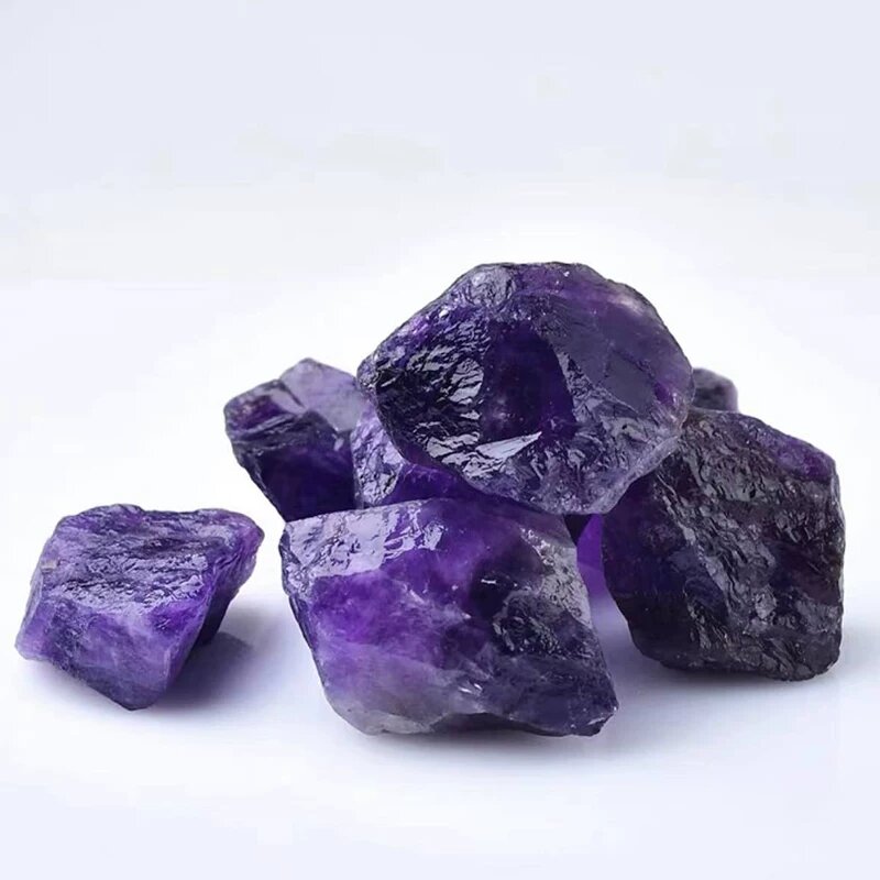 Натуральный кристалл аметиста Уругвая, сырой камень, 100 г (размер 3-4 см) - минеральный образец для ароматерапии,