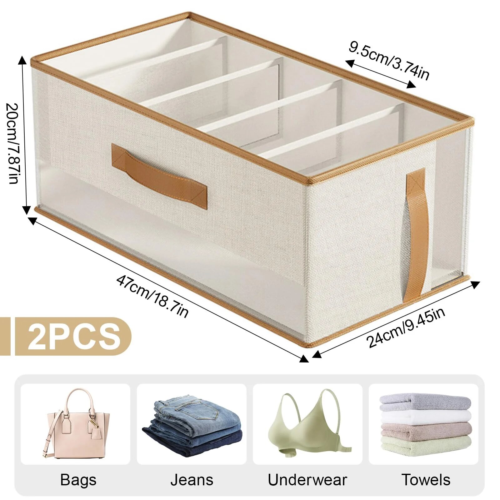 Шкаф-гардероб для сумок и обуви из нетканой ткани Бежевый, beige 1PC