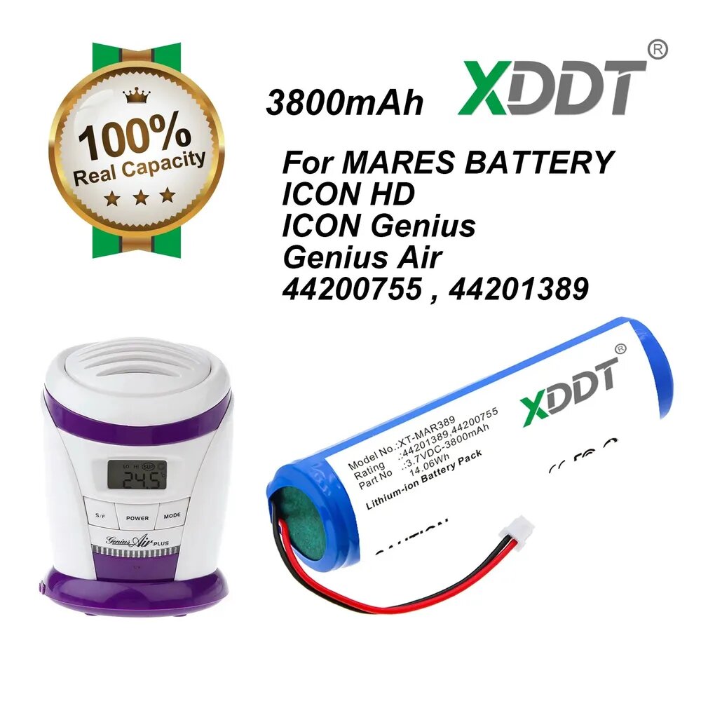 Аккумулятор 3800 мАч для подводного компьютера Mares Icon HD, Genius, Genius Air