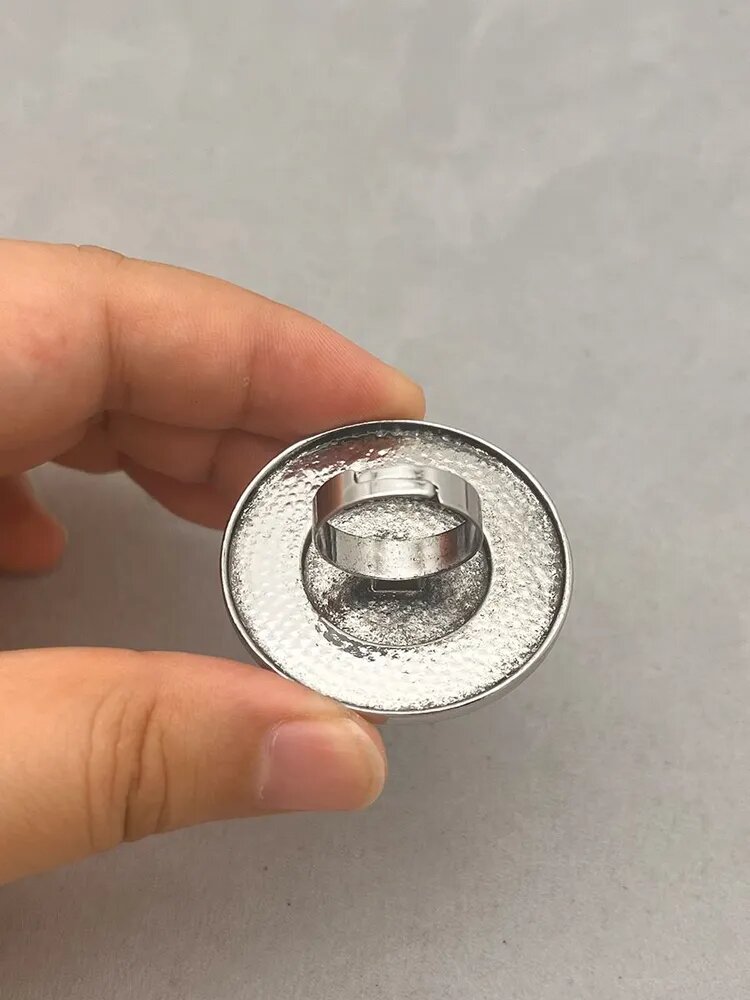 Кольцо, ширина 17.4 мм, Silver — фото 1
