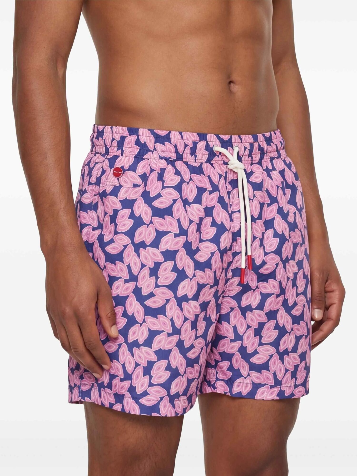 Шорты для плавания Kiton Geometric-print drawstring swim shorts, размер 48 — фото 1