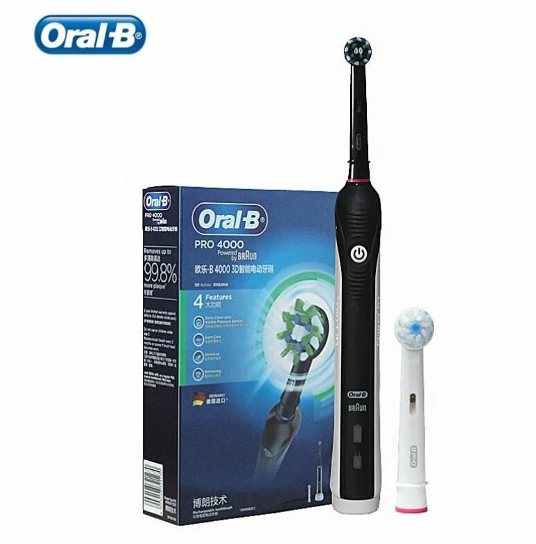 Электрическая зубная щетка Oral-B ORPro4000, черный