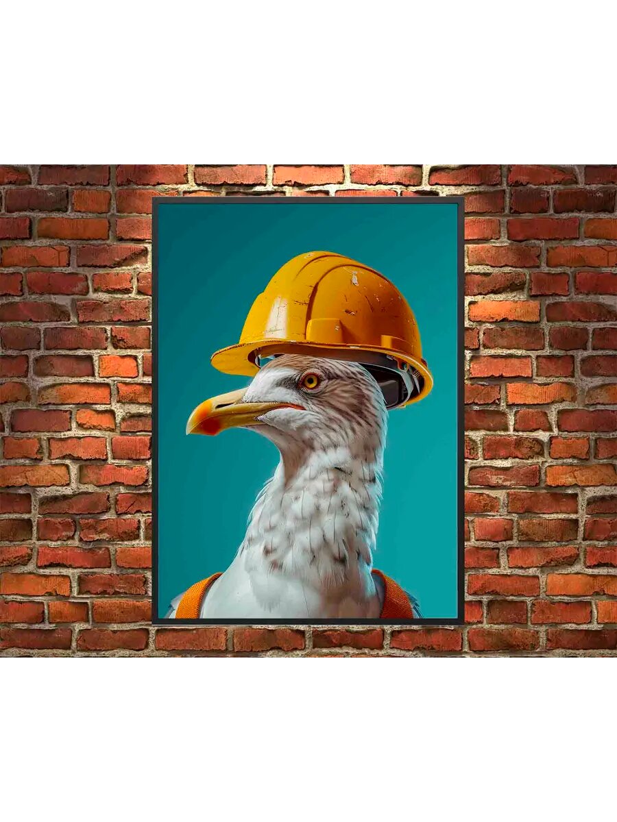 Чайка-птица-строитель 1, Плакат 30x42см