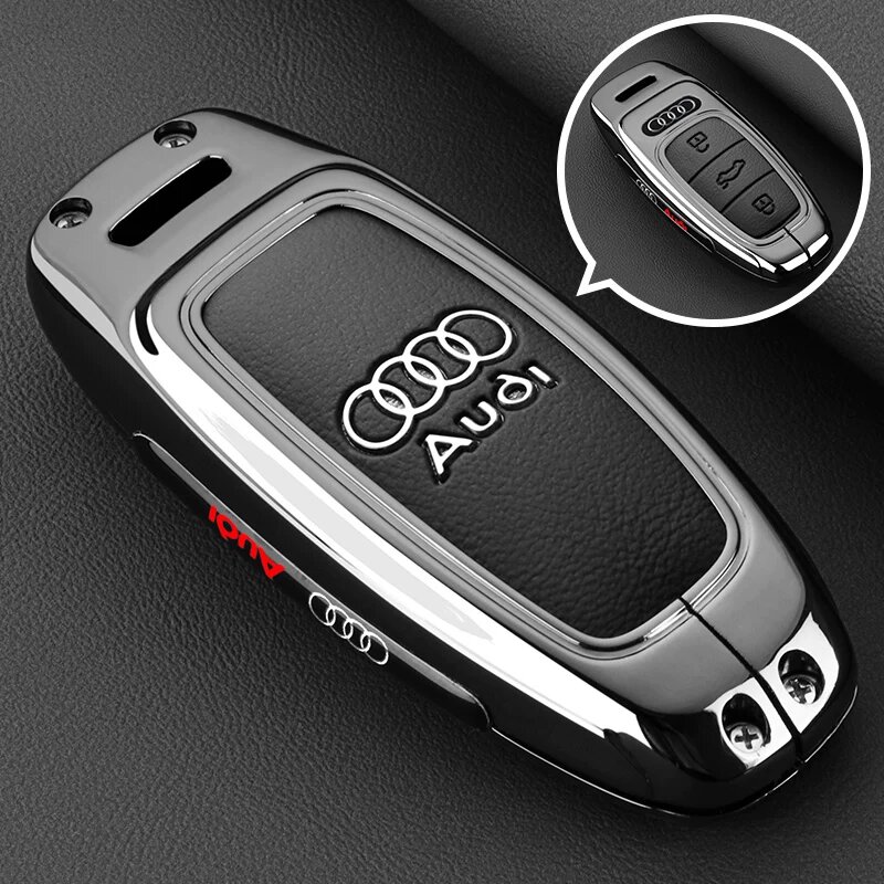 Кейс-браслет для ключей Audi C Style роскошный черный одинарная оболочка без пряжки