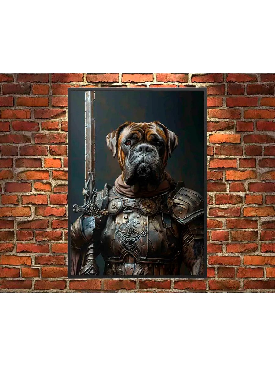 Бульмастиф-собака Гладиатор 2, Плакат 30x42см
