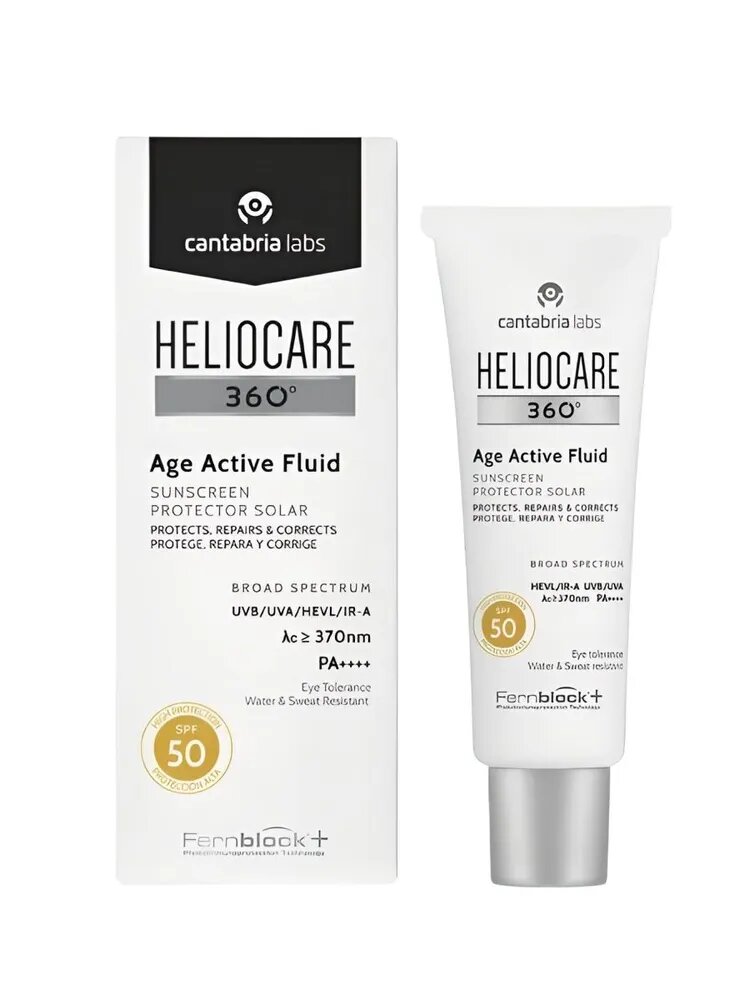 HELIOCARE 360 AGE Active Fluid Sunscreen SPF 50 (Cantabria Labs) Солнцезащитный омолаживающий флюид СЗФ 50