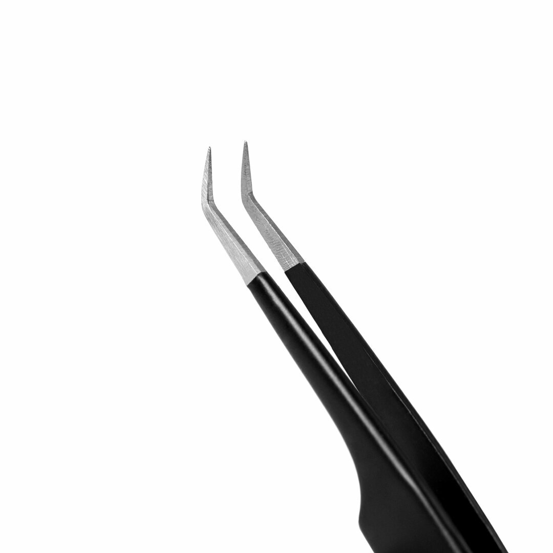 Пинцет для наращивания ресниц RILI Black Line тип L 5mm, японская сталь