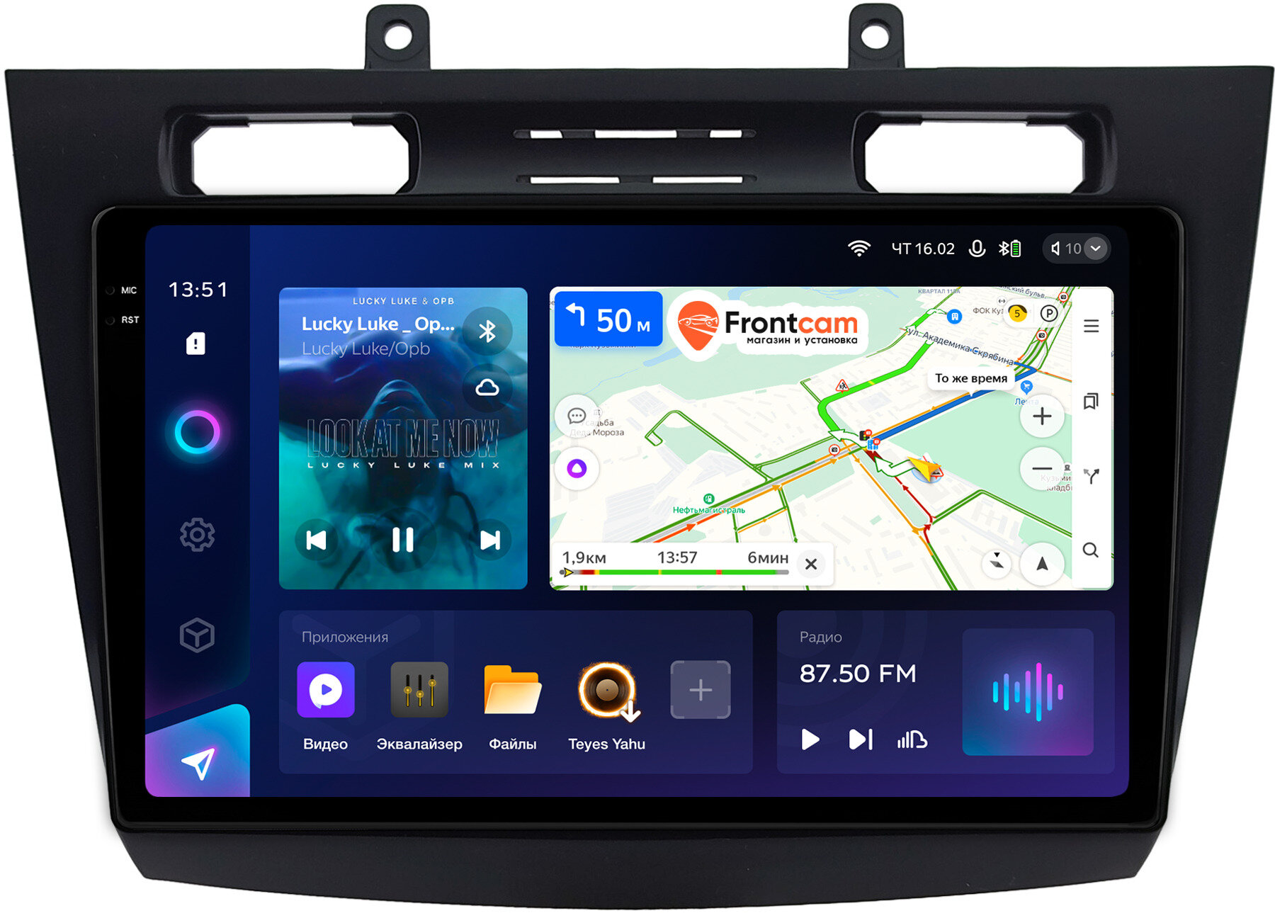 Штатная магнитола Ford Transit Connect 2009-2013 (черная) Teyes CC3 2K 6/128 10.36" RM-10-1525 Android 10 (4G-SIM, DSP, QLed)