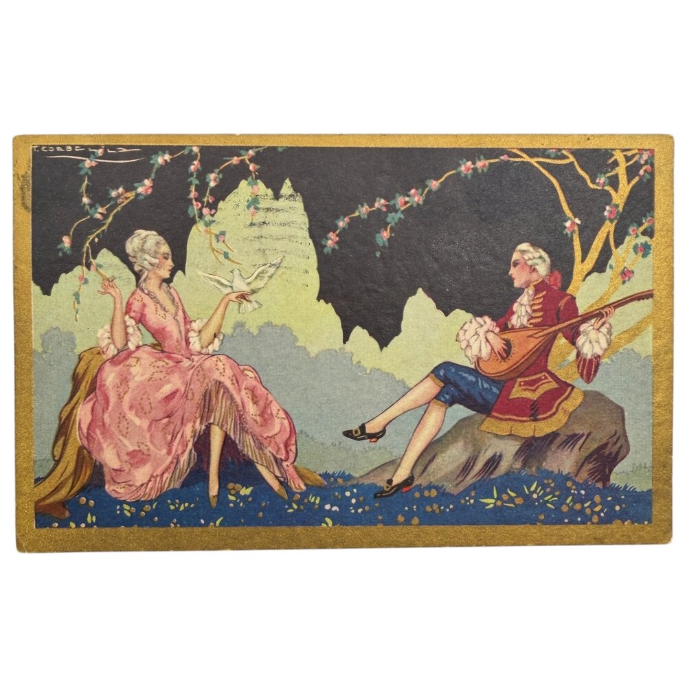 Почтовая открытка "Кьостри - Серенада" 1920-1925 гг. Италия