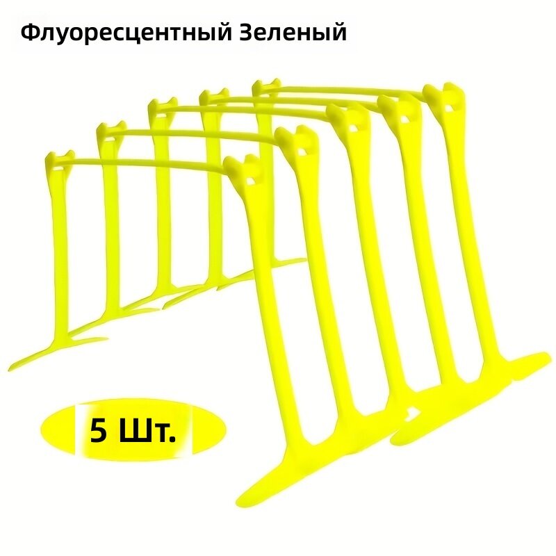 Спортивные барьеры для тренировки скорости и ловкости с регулируемой высотой, 5 шт, зеленый