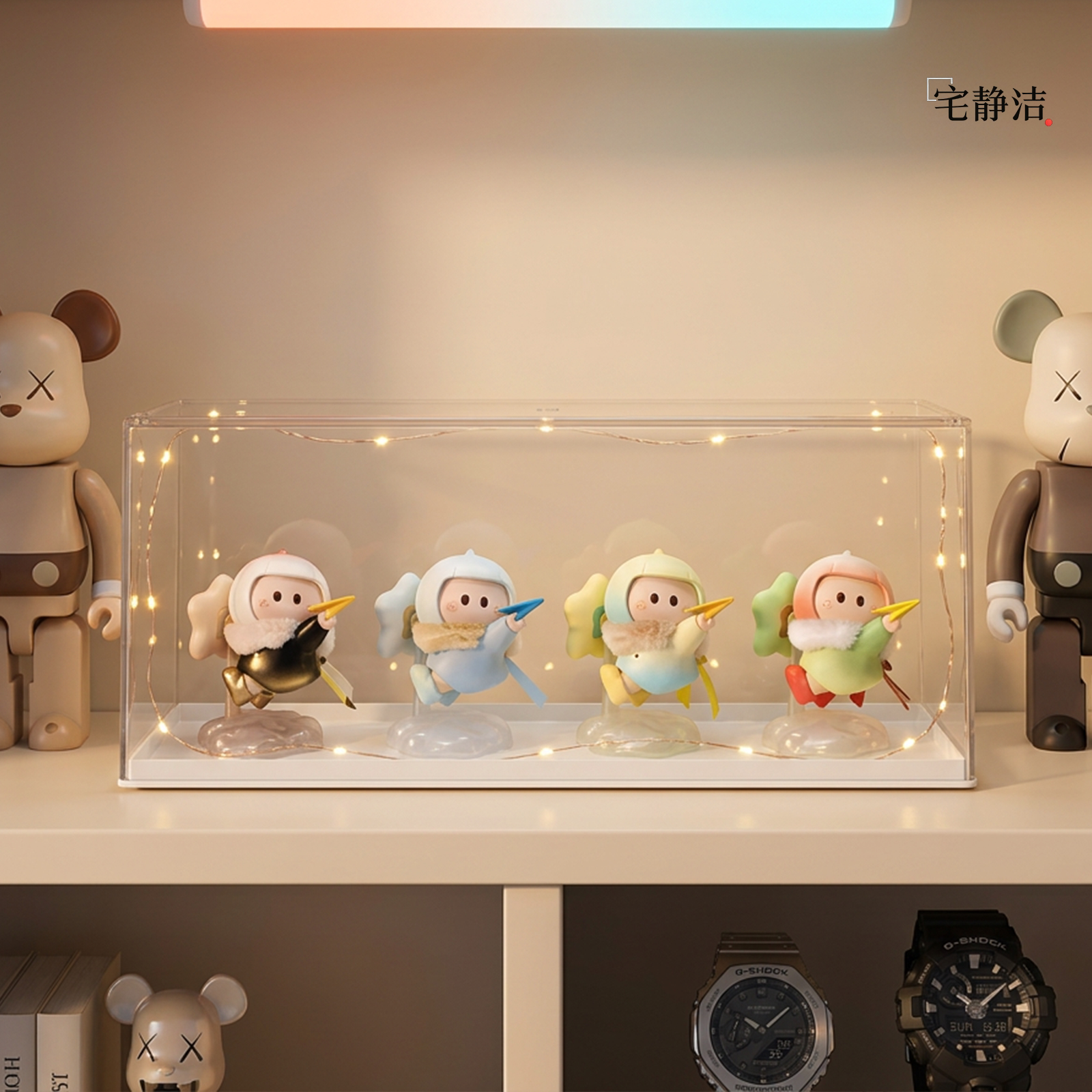 Витрина для фигурок Yoyo, милые фигурки, игрушки Miniso, демонстрационный шкаф, коробка для хранения, подставка для