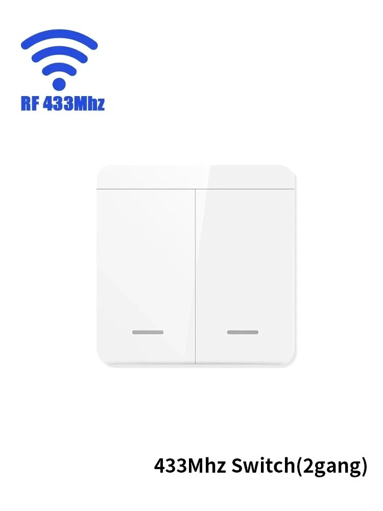 Беспроводной RF433MHz выключатель света Tuya 2Gang Switch